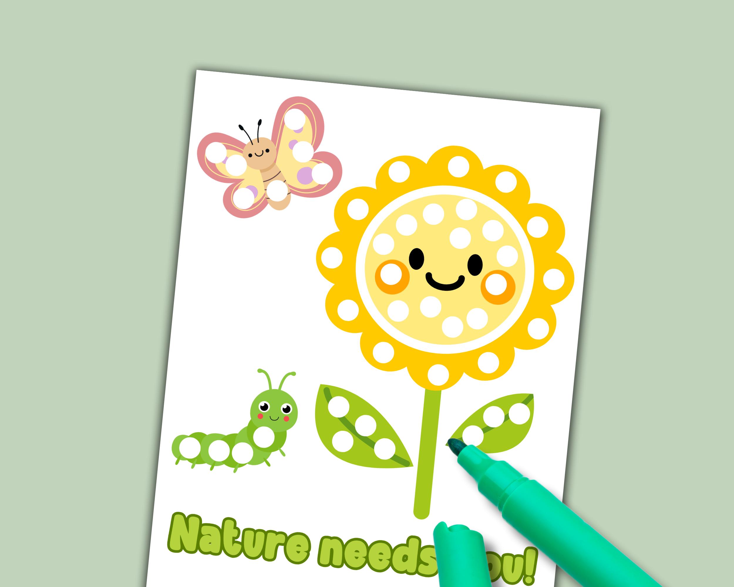 Earth Day Do-a-dot Activity Printable, Dot Marker Activity for ...