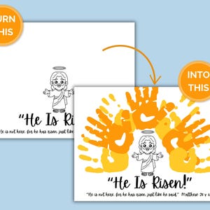 Easter Handprint Craft Printable, Easter Handprint Art Activity, Easter ...