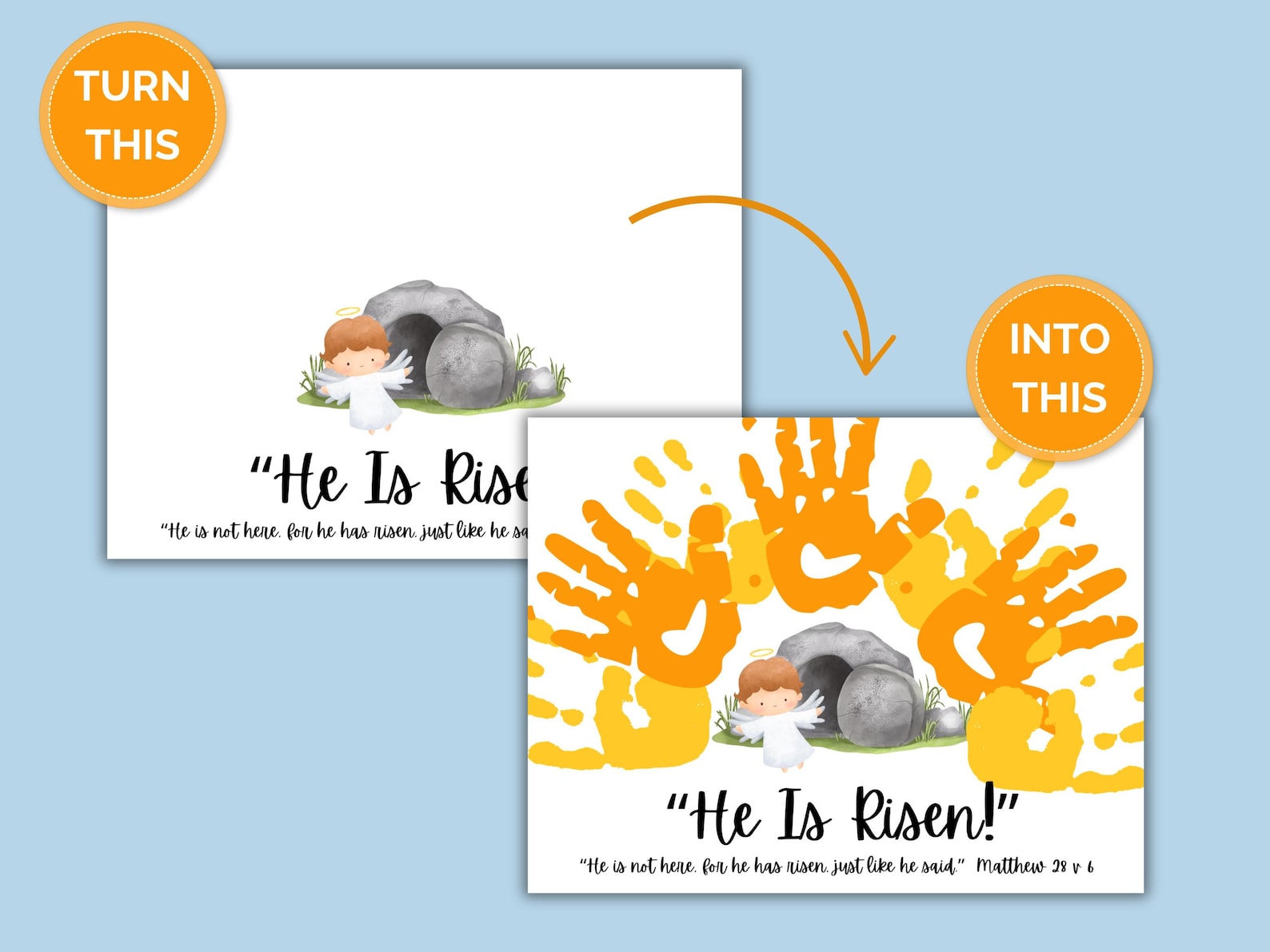 Easter Handprint Craft Printable, Easter Handprint Art Activity, Easter ...