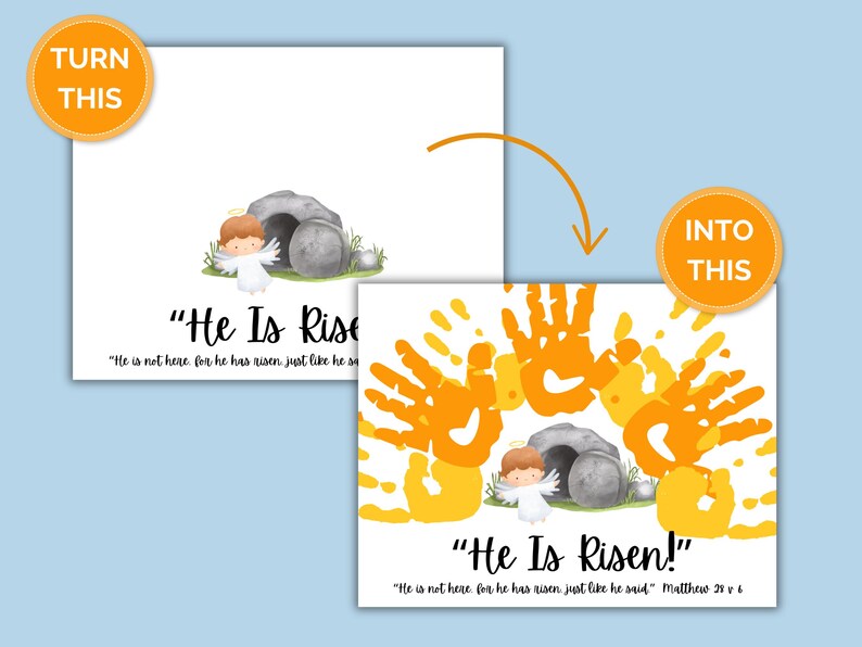 Easter Handprint Craft Printable, Easter Handprint Art Activity, Easter ...