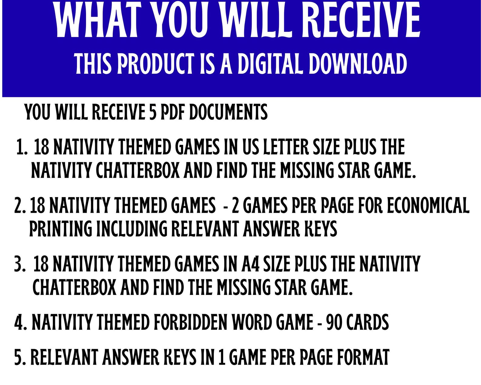 Nativity Activity and Game Bundle for Kids, Nativity Printable ...