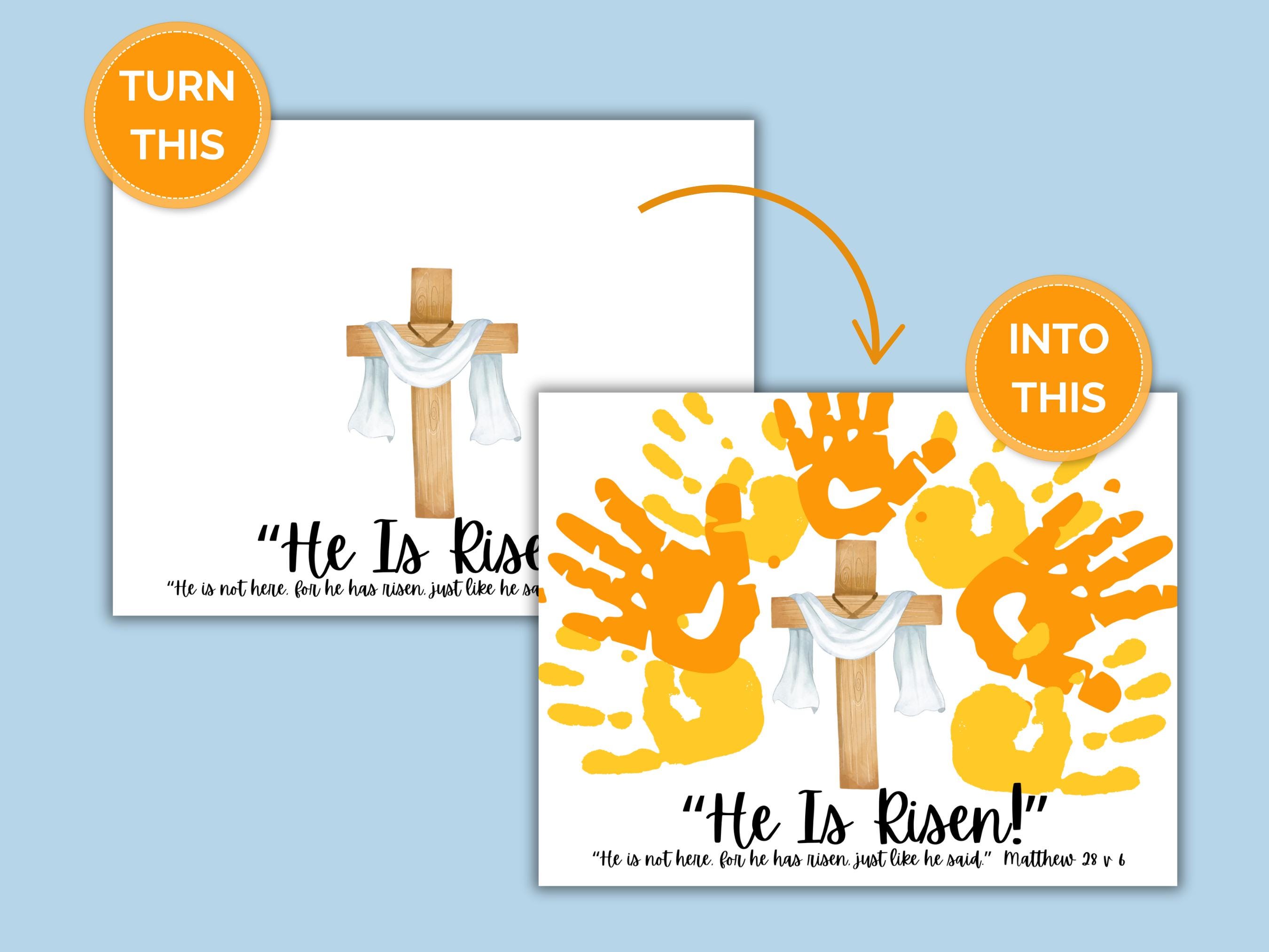 Easter Handprint Craft Printable, Easter Handprint Art Activity, Easter ...