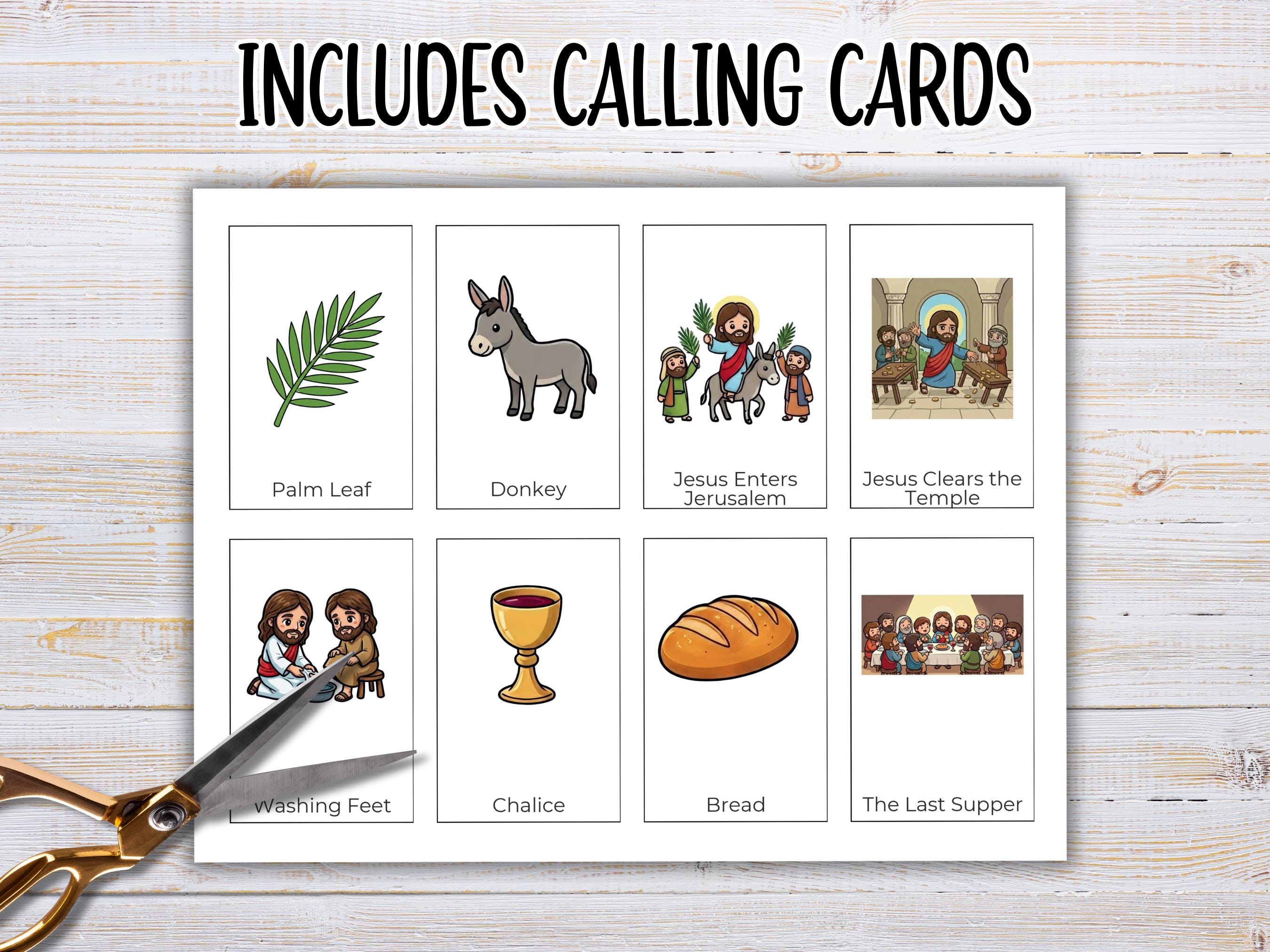Easter Story Bingo Game Printable, Bible Bingo Cards, Church Party Game ...
