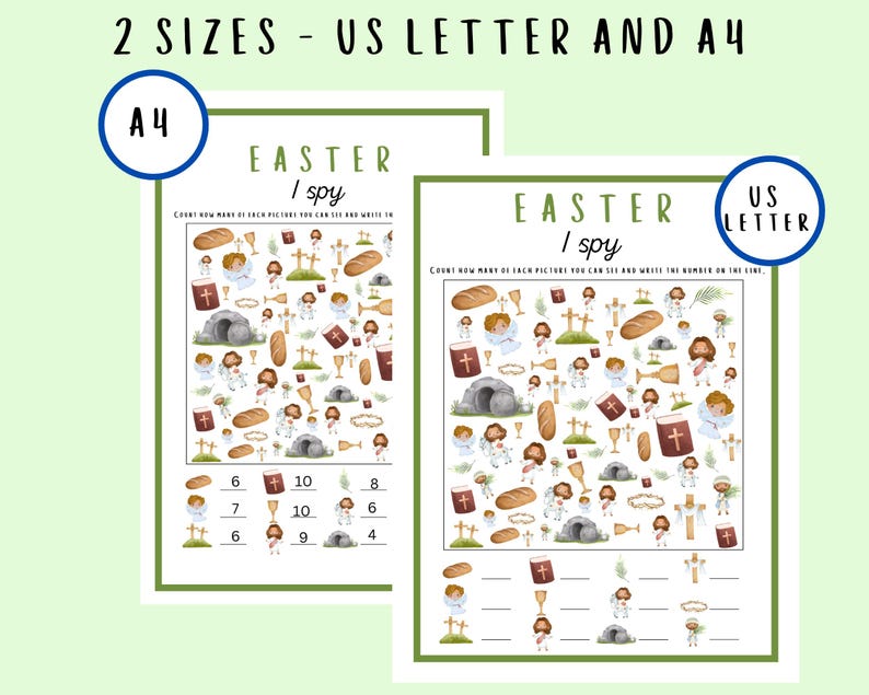 Fun Easter I Spy Game for Kids, Printable Engaging Easter I Spy Sheets ...