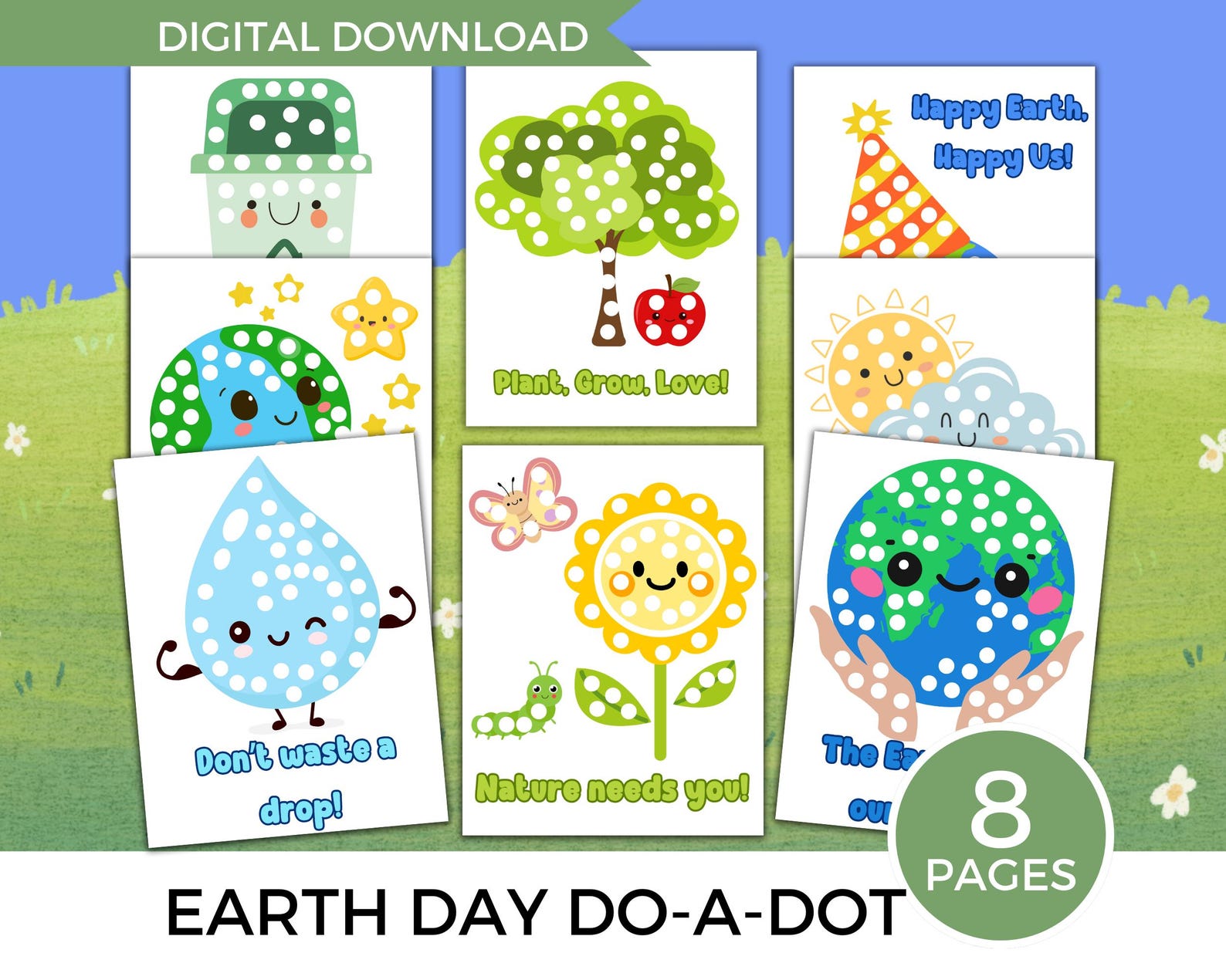 Earth Day Do-a-dot Activity Printable, Dot Marker Activity for ...