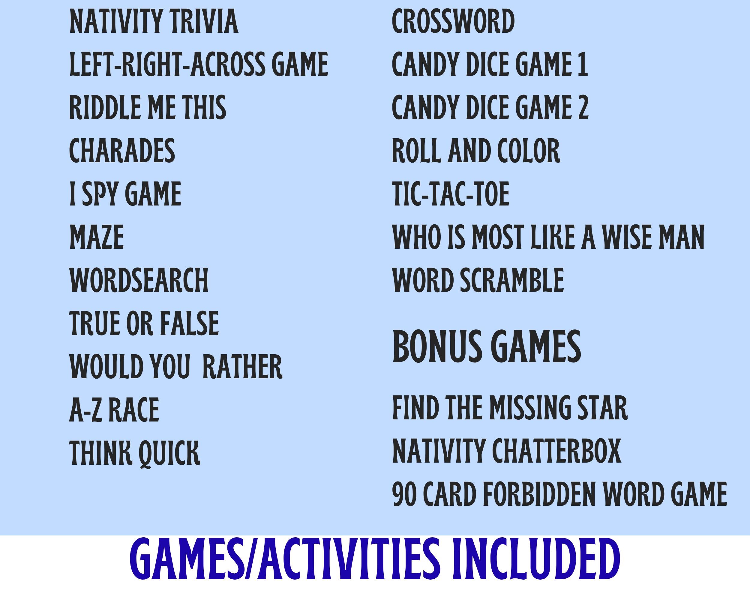 Nativity Activity and Game Bundle for Kids, Nativity Printable ...