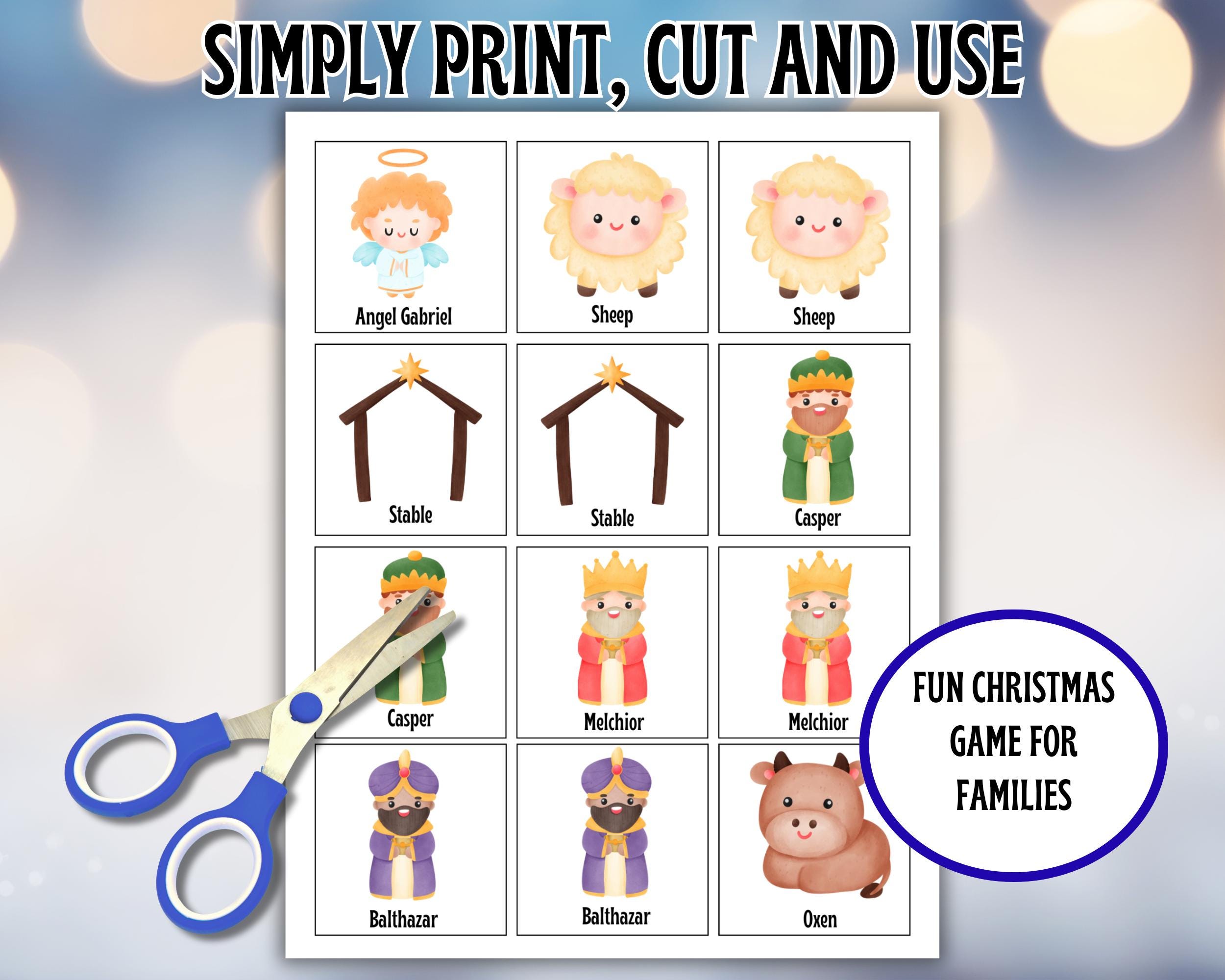 Nativity Matching Game Printable for Kids, Christmas Memory Game for ...