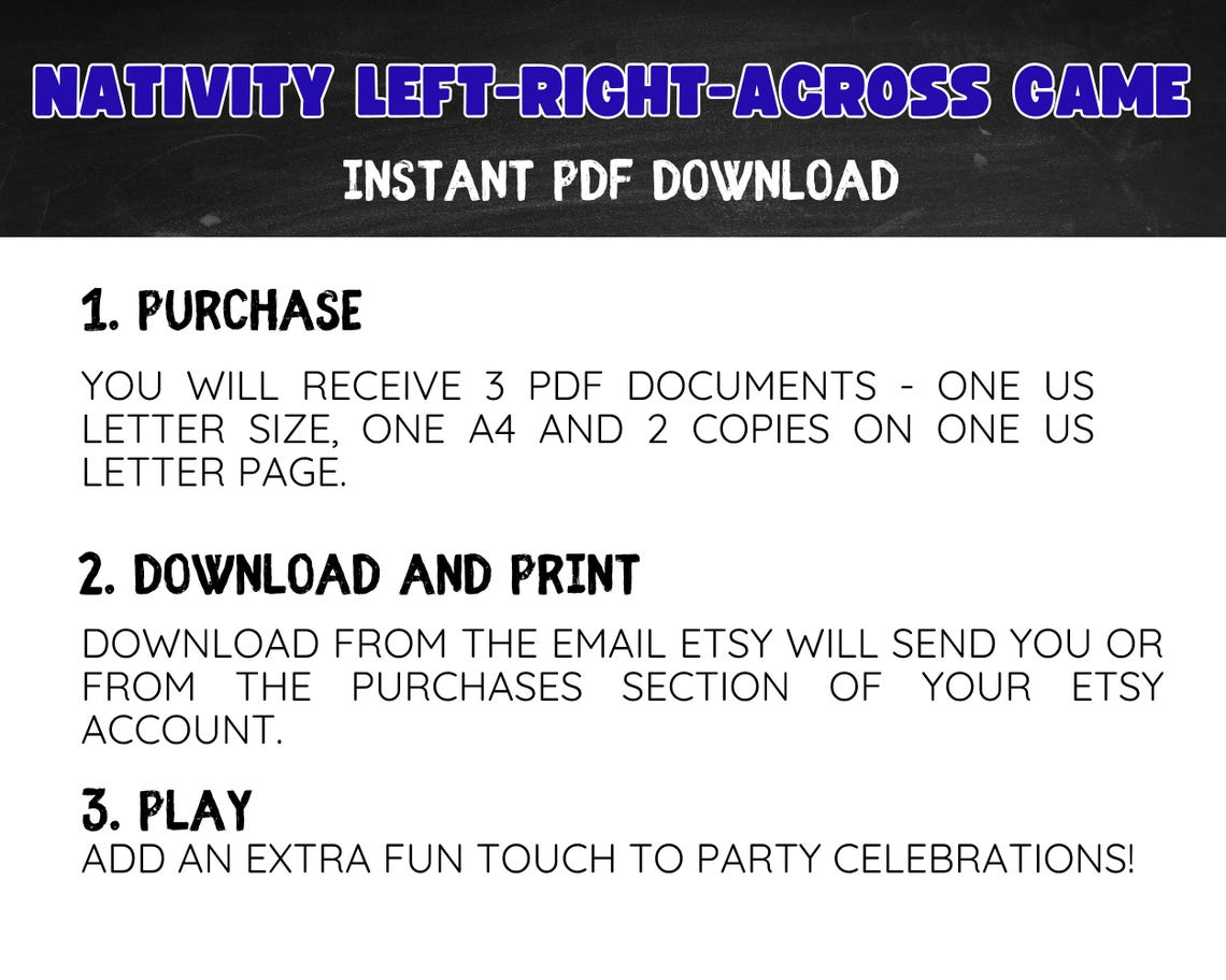 Nativity Left Right Game Nativity Printable, Christmas Left Right ...