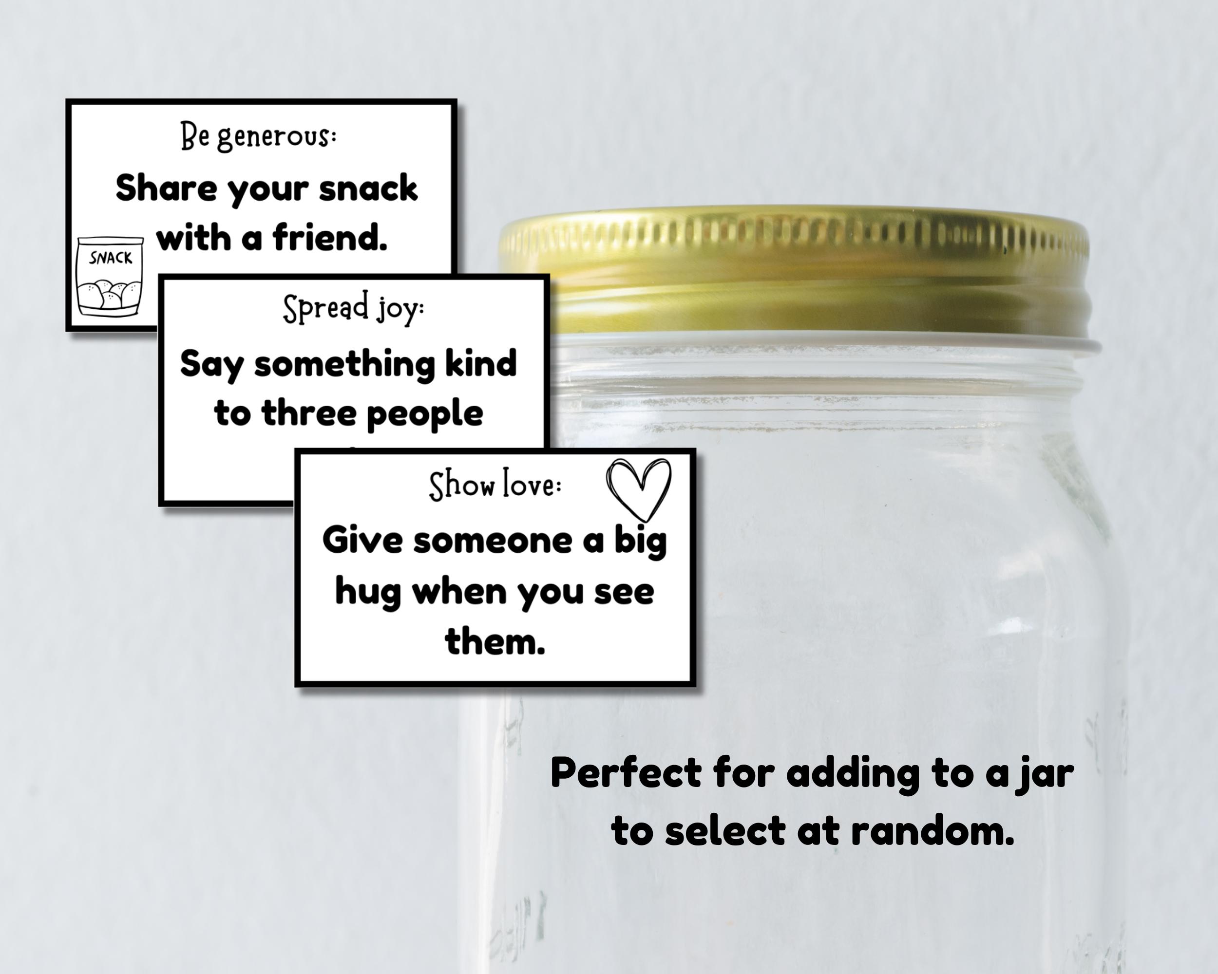 Acts of Kindness Cards, Random Acts of Kindness for Kids, Choose ...