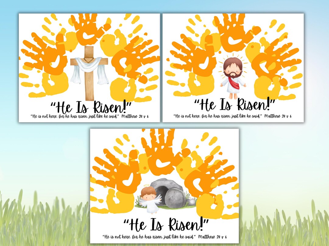 Easter Handprint Craft Printable, Easter Handprint Art Activity, Easter ...