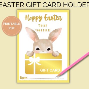 Printable Easter Gift Card Holder, Teacher Easter Gift, Teen Easter ...