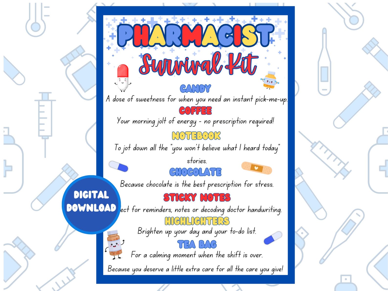 Pharmacist Appreciation Gift: Survival Kit for Pharmacist. Say Thank ...