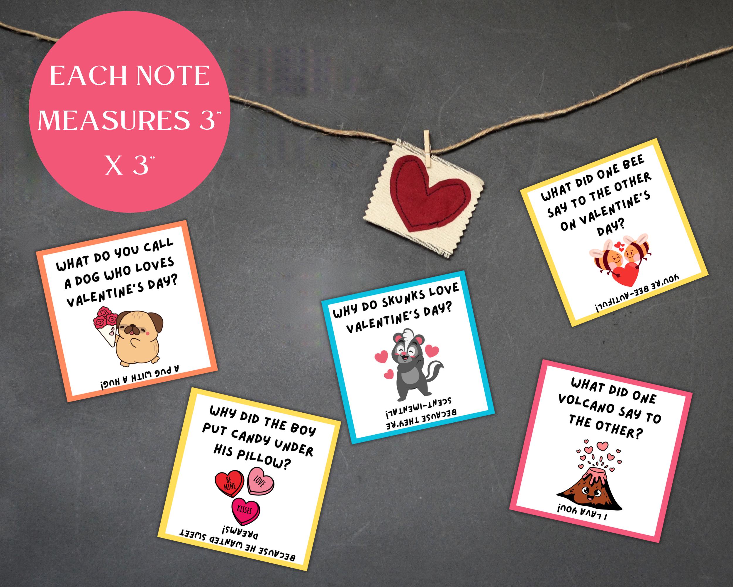 Valentine's Day Printable Joke Notes for Kids and Treats! Instant ...