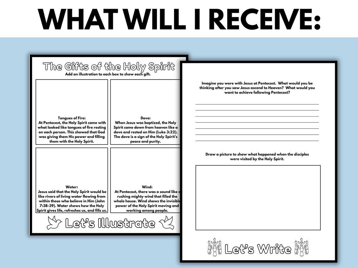 Pentecost and Ascension Day Flip Book Activity for Kids Christian Bible ...