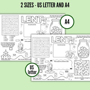 Lent Coloring Activity Sheet for Kids, Printable Lent Bible Activity ...