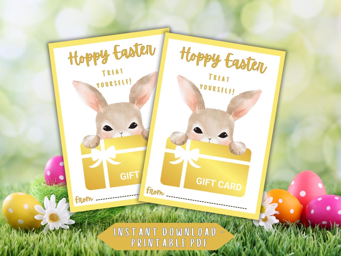Printable Easter Gift Card Holder, Teacher Easter Gift, Teen Easter ...