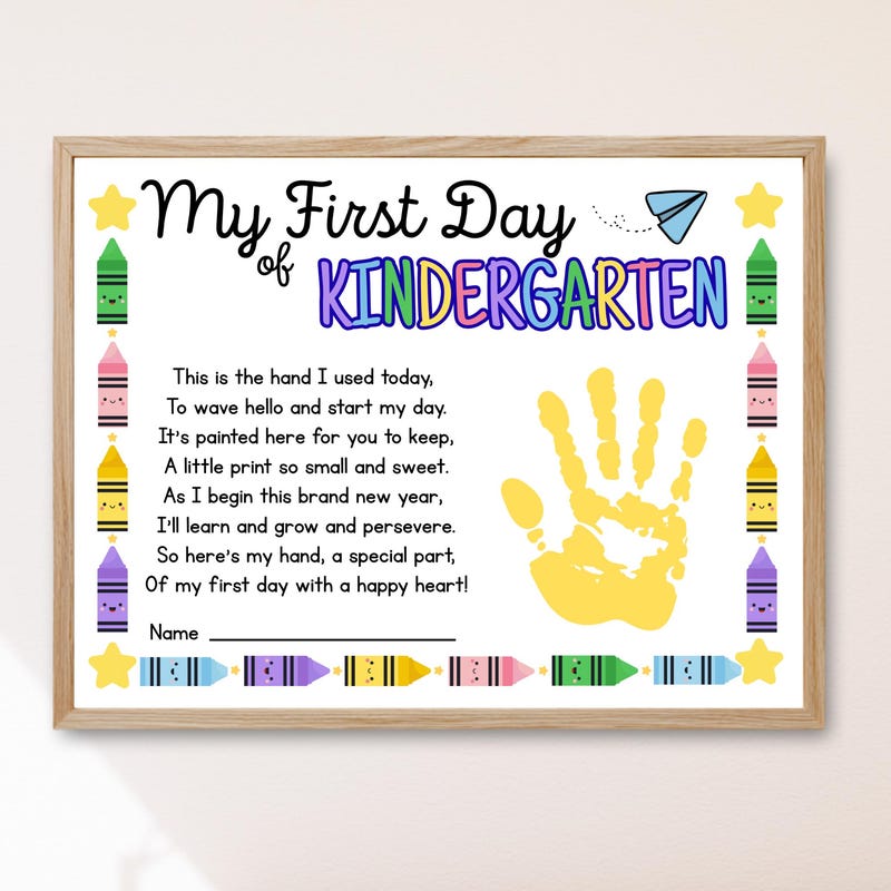Handprint Keepsake - Etsy