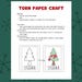 Printable Christmas Torn Paper Craft, Preschool Christmas Craft ...