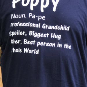 Poppy Shirt/ Grandparent's Shirt/ Grandpa Shirt/ Father's Day Gift ...