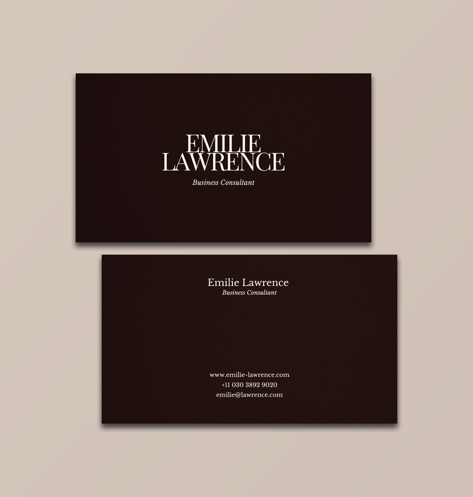 Minimal Business Card Template Design DIY Double Sided Business Card ...