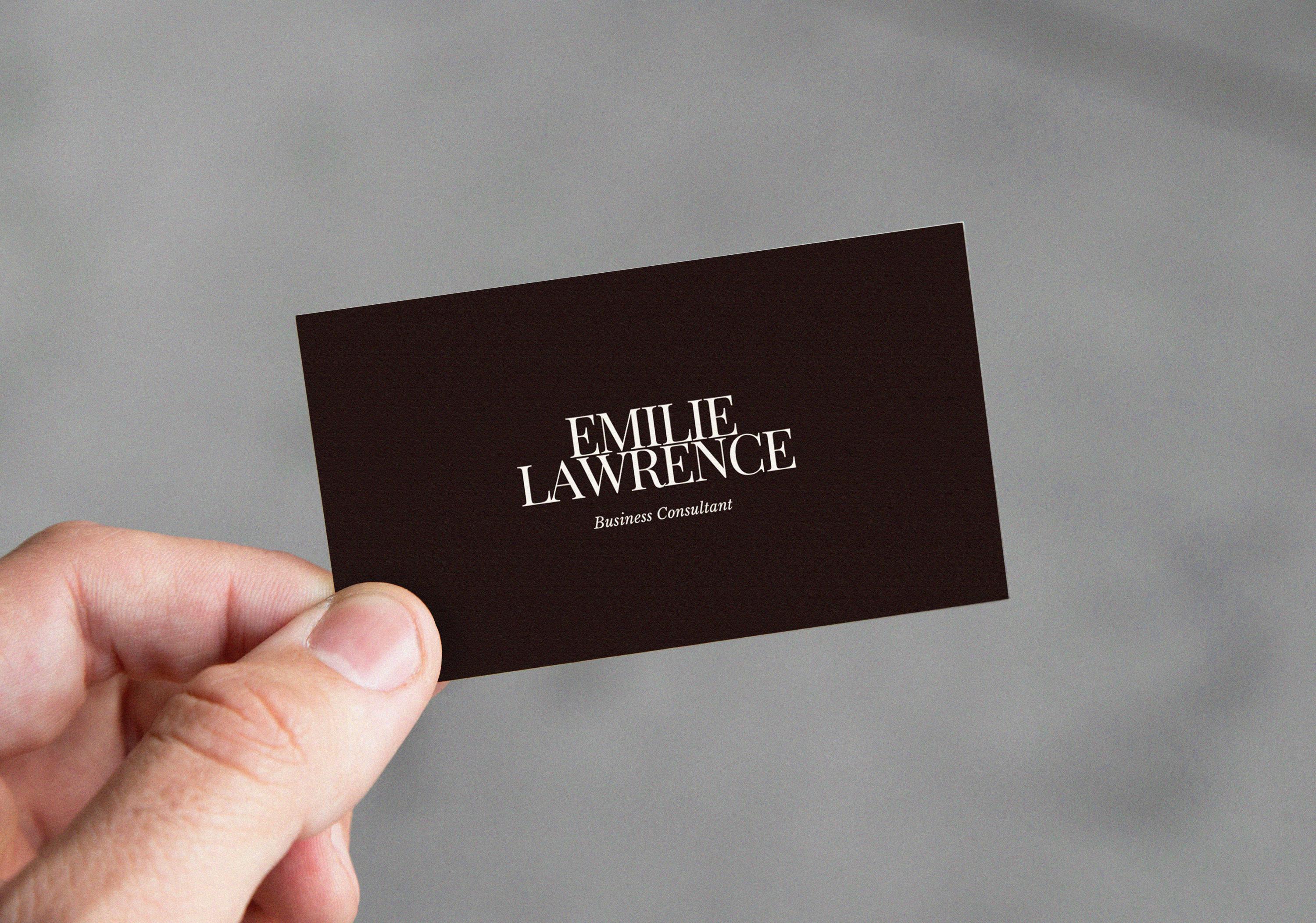 Minimal Business Card Template Design DIY Double Sided Business Card ...