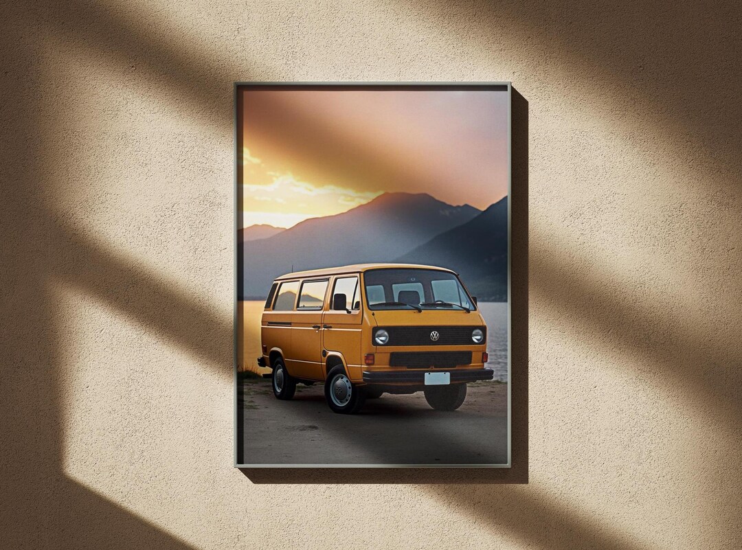 VW T3 Vintage Camper Poster a Nostalgic Journey Into the Past High ...