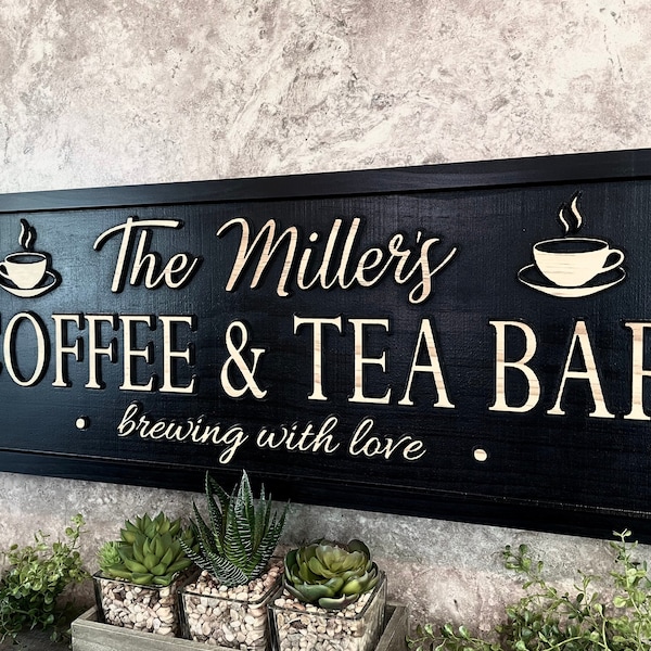 Coffee and Tea Bar Sign - Etsy