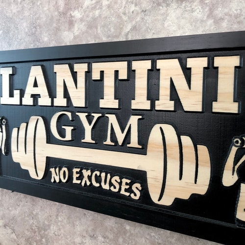 Personalized Gym Name Sign Custom Home Gym Workout Room Sign | Etsy
