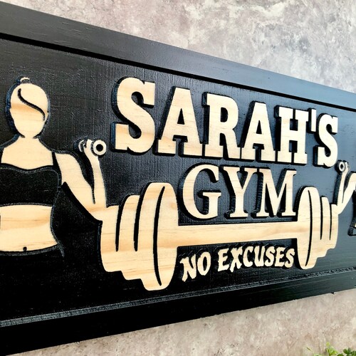 Personalized Gym Sign Crossfit Gift Workout Gift Gym Decor - Etsy