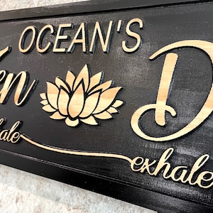 Zen Den Sign Yoga Room Sign Personalized Zen Den Sign for Meditation ...