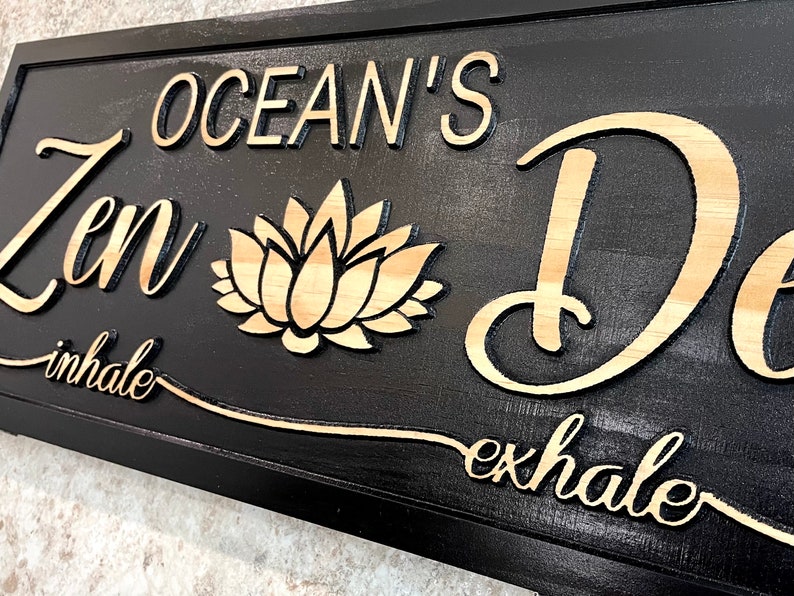 Zen Den Sign Yoga Room Sign Personalized Zen Den Sign for - Etsy