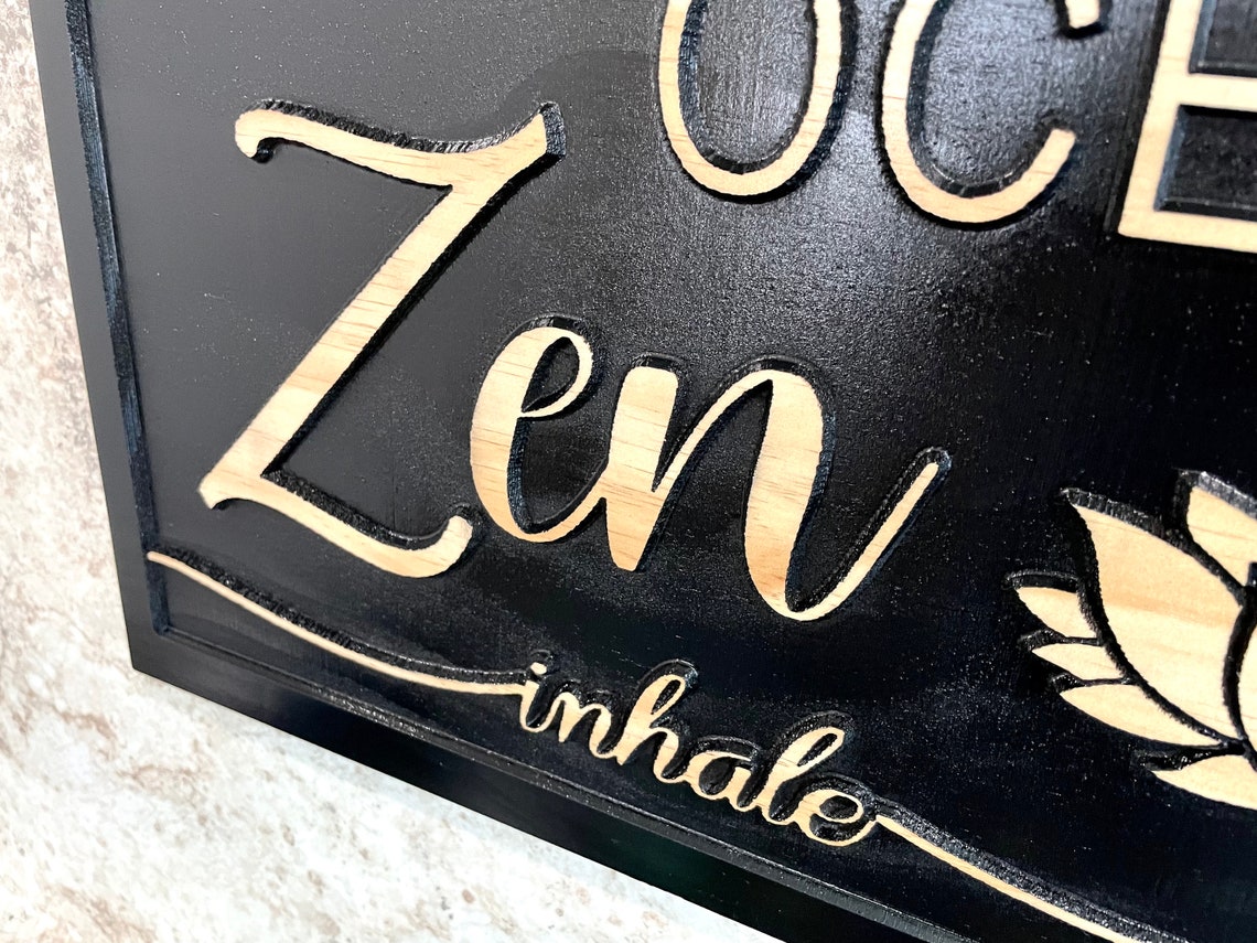 Zen Den Sign Yoga Room Sign Personalized Zen Den Sign for - Etsy