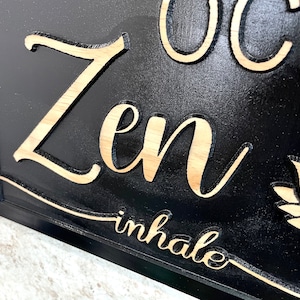 Personalized Zen Den Wood Sign, Yoga Room Decor - Etsy