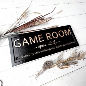 Custom Game Room Decor Family Game Room Sign Game Night Sign Arcade ...