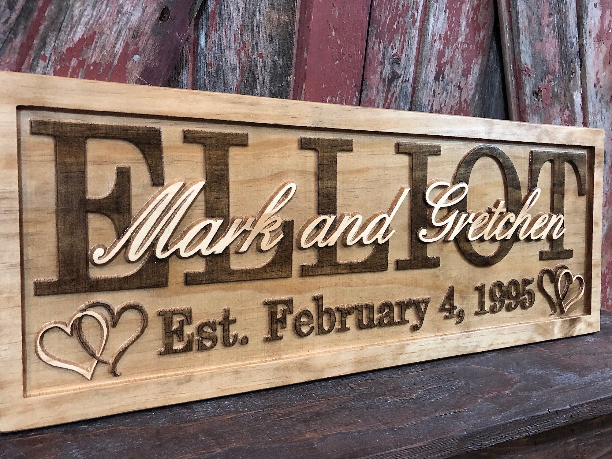 Personalized Family Name Sign Custom Last name Signs | Etsy