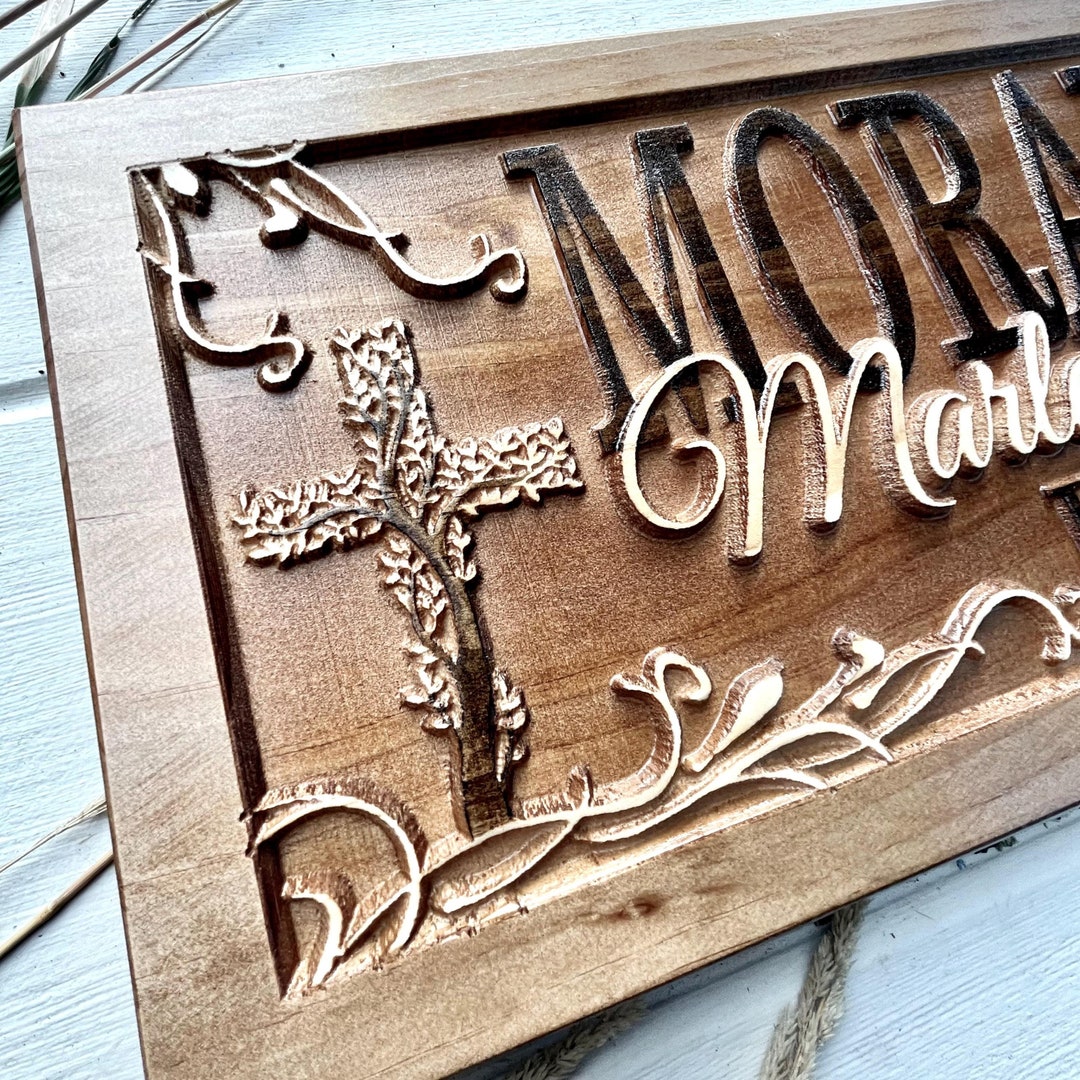 Custom Wedding Gift Family Last Name Sign Wedding Gifts Cross Family ...