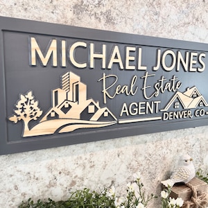 Custom Real Estate Office Sign Realtor Agent Sign Realtor - Etsy