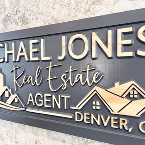 Custom Real Estate Office Sign Realtor Agent Sign Realtor - Etsy
