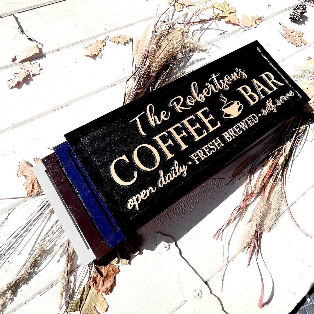 Custom Coffee Bar Sign Coffee Corner Personalized Coffee Sign - Etsy