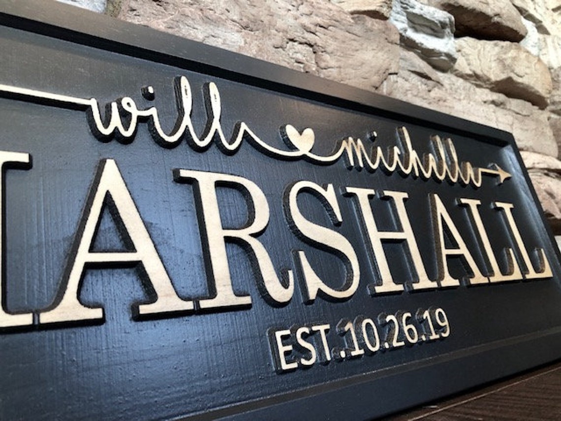 Personalized Family Name Signs Last Name Sign Custom Name Sign - Etsy
