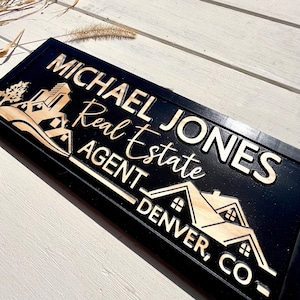 Custom Real Estate Office Sign Realtor Agent Sign Realtor - Etsy