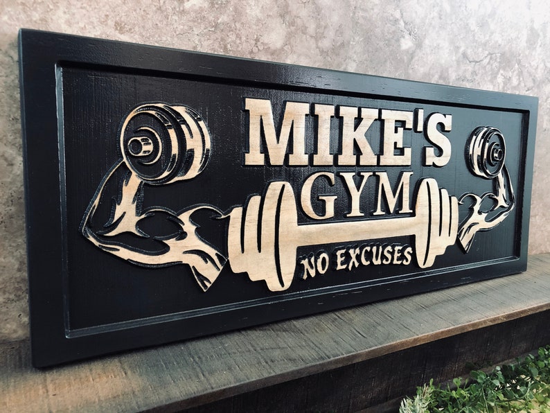 Personalized Gym Name Sign Custom Home Gym Workout Room Sign - Etsy