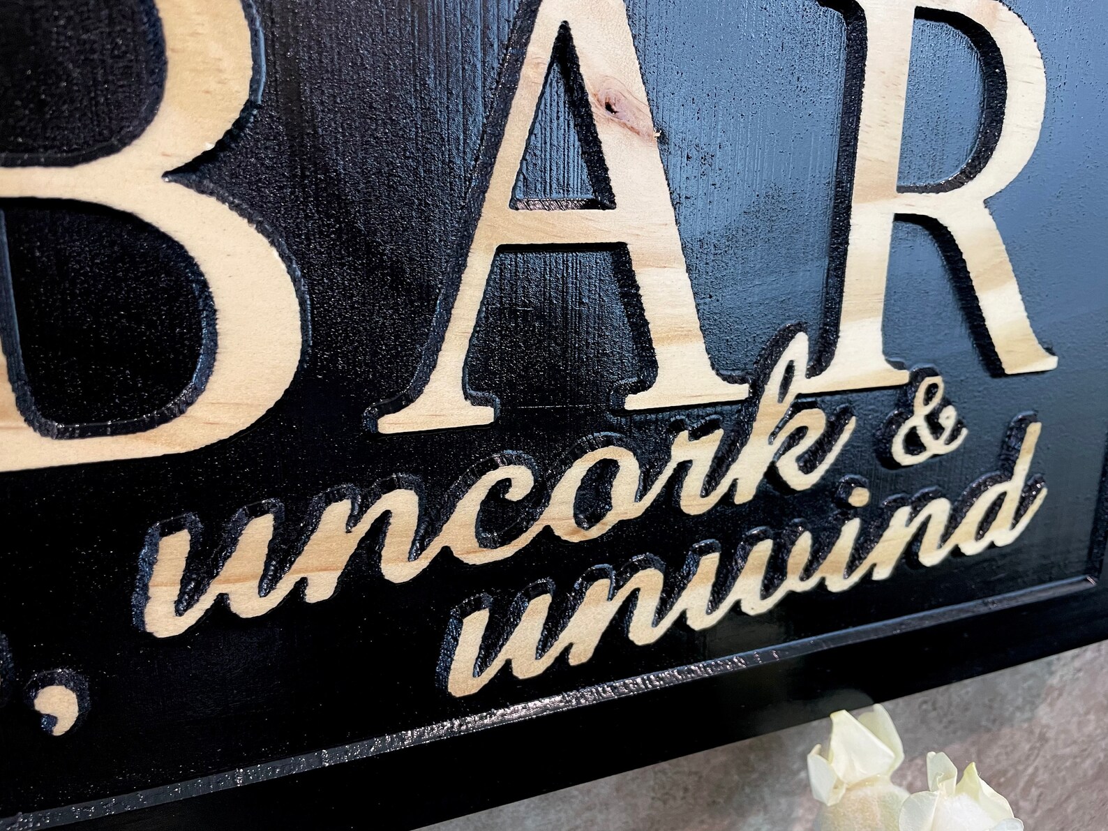 Wine Bar Sign Custom Wine Sign for Home Bar Decor Personalized | Etsy