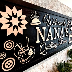 Personalized Sewing and Quilting Room Signs Wood Name Sign Gift for ...