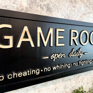 Custom Game Room Decor Family Game Room Sign Game Night Sign - Etsy