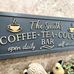 Custom Coffee Tea Cocoa Sign Coffee Bar Sign New Home Kitchen - Etsy