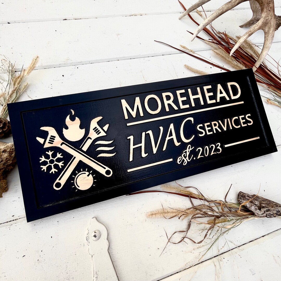 Custom HVAC Name Sign Heating Cooling Air Vent Sign for HVAC - Etsy