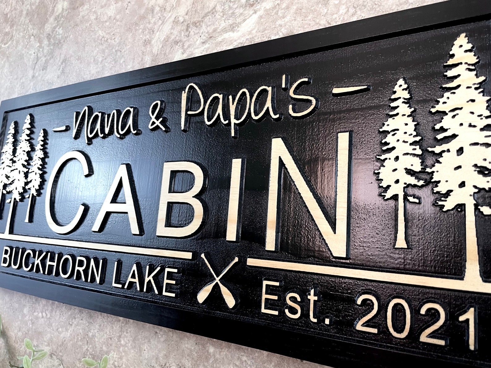 Custom Sign for Cabin Lake House Sign Personalized Cabin Sign - Etsy