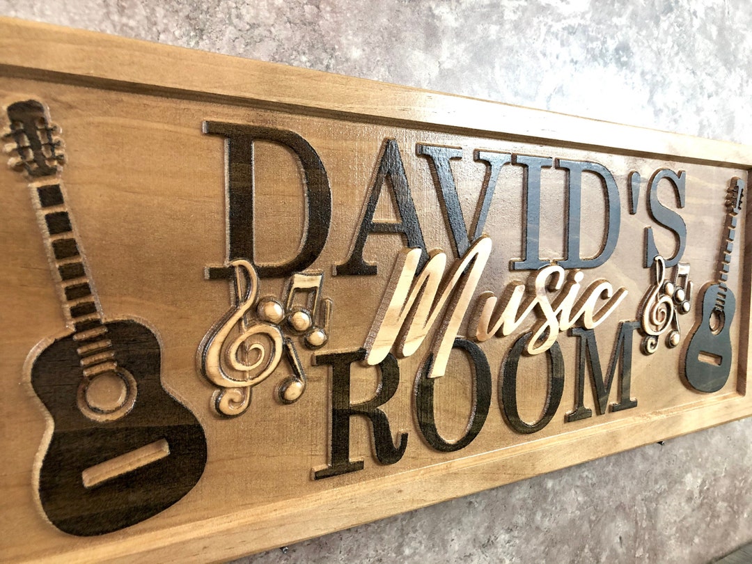 Personalized Music Room Sign Custom Studio Sign Acoustic - Etsy