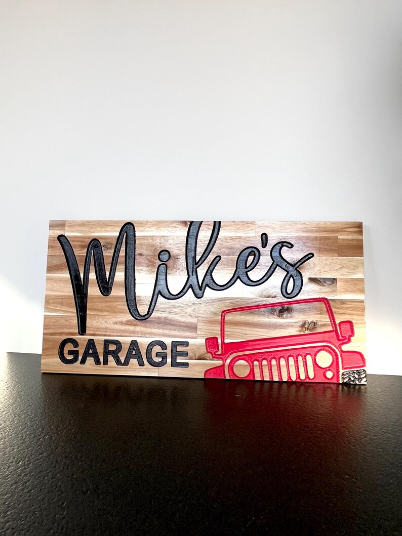 Jeep Garage Sign Personalized Man Cave Decor 4x4 Truck off Road ...